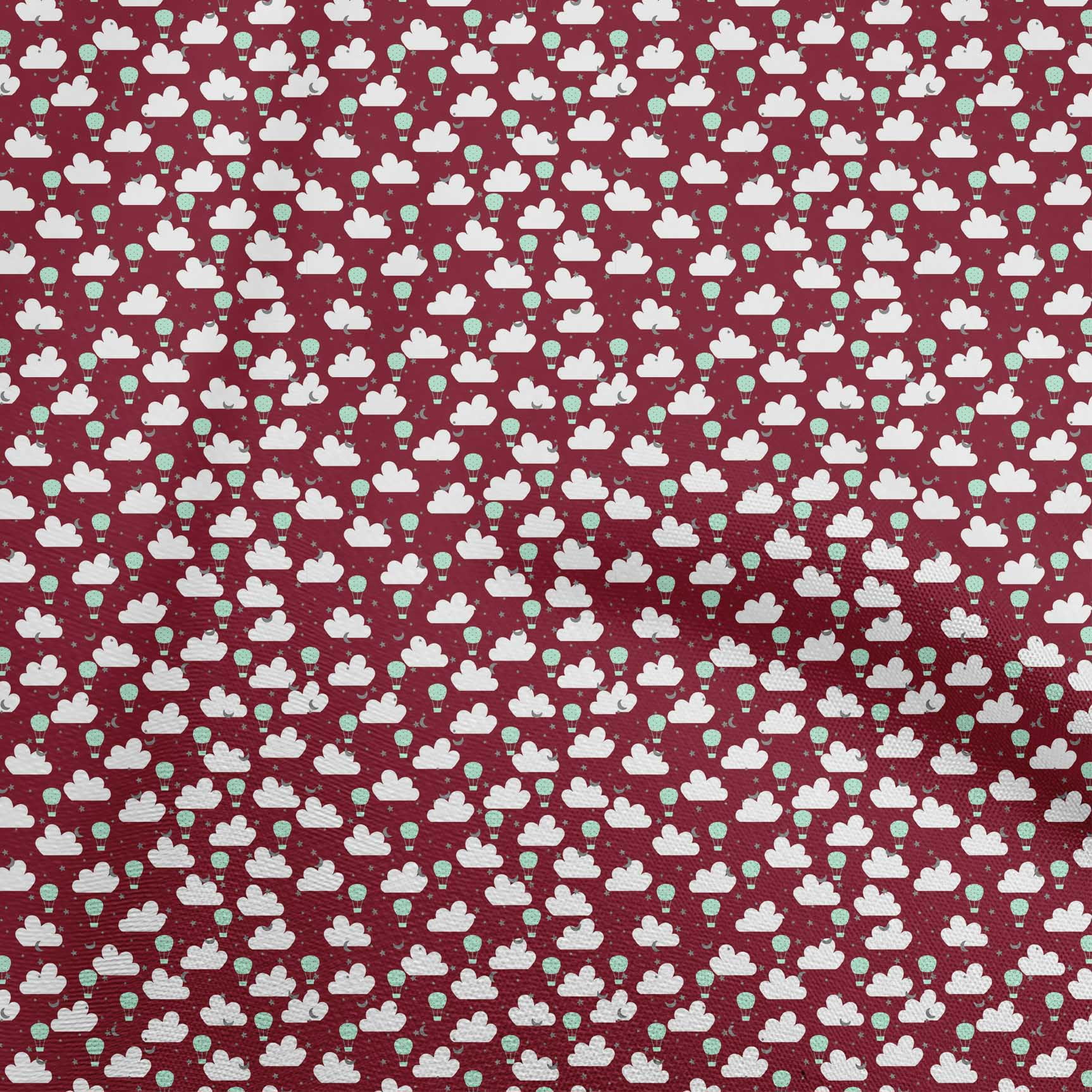 oneOone Viscose Chiffon Maroon Fabric Cloud Diy Clothing Quilting ...