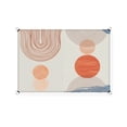 Abstract Art Sun Shade Sail 14'X18' Sunset Orange Blue Line Circle ...