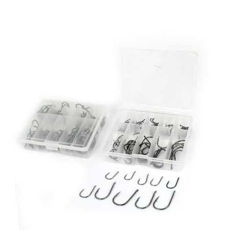 2 Pack 80 in 1 Metal Eyeless Sea Fish Angling Fishing Hooks | Walmart ...