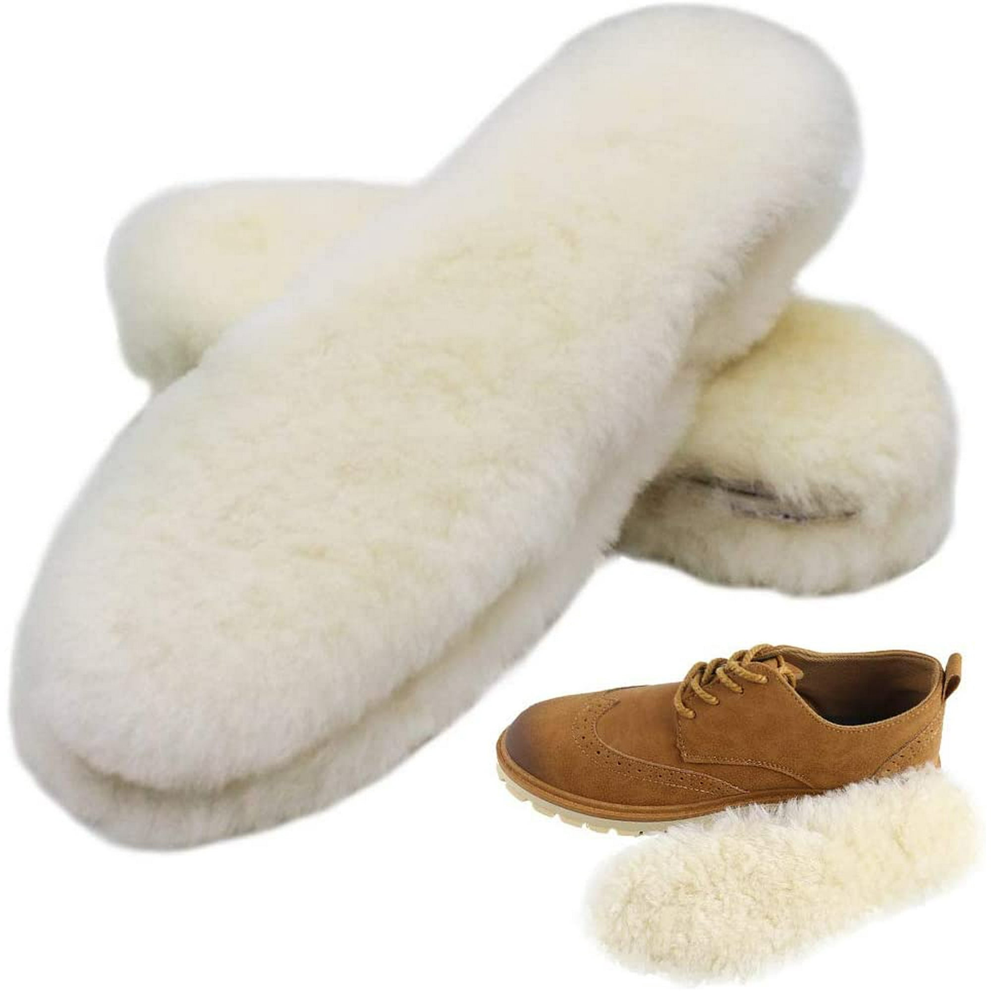 Click here for Surjde 2 Pairs Genuine Thick Sheepskin Fleece Inso... prices