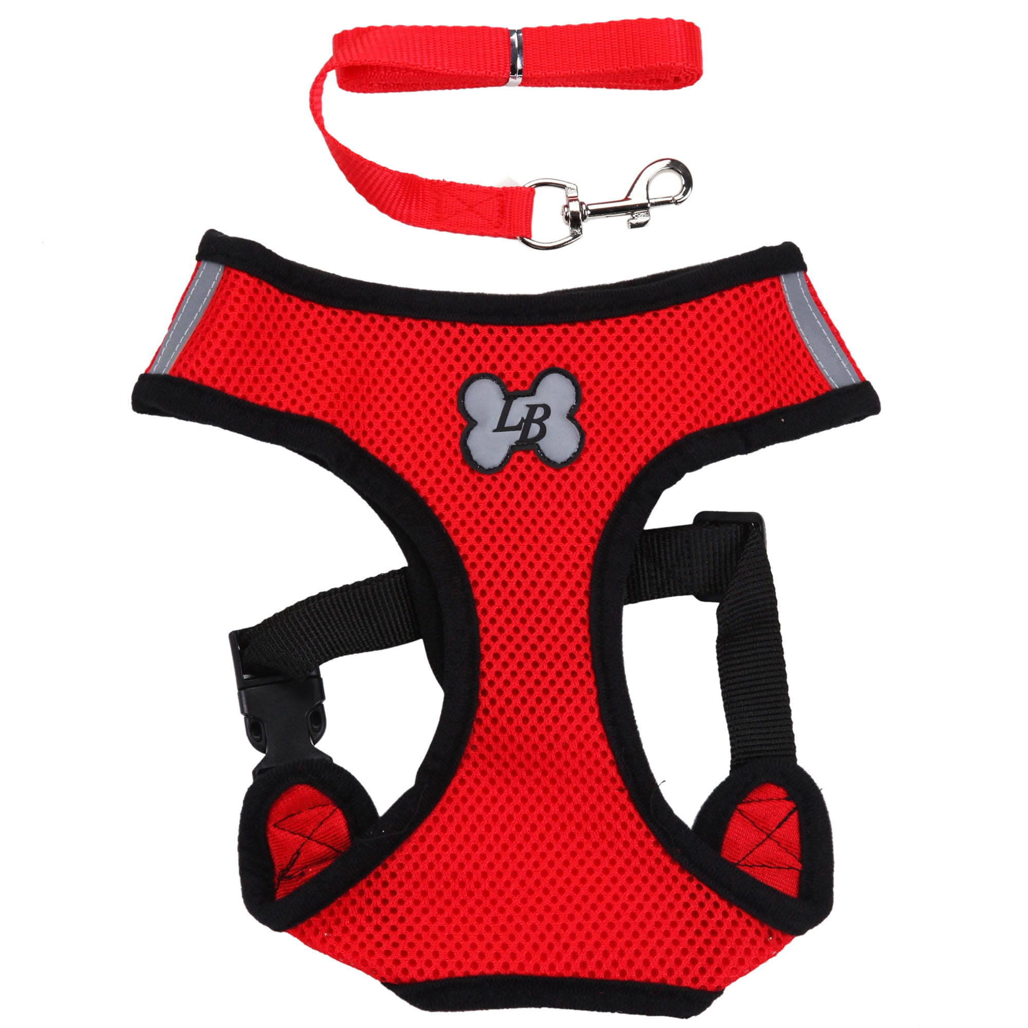 Comfort Padded Mesh Dog Harness and Leash - Walmart.com