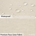 84" Long Scalloped Shower Curtain Linen Textured with 12 Metal Hooks ...
