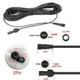 2 Pin Extension Cable for Solar Outdoor String Lights, 16 Ft Solar ...