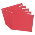 25 Red Hanging File Folders Letter Size – Durable 11pt Paper, Plastic ...