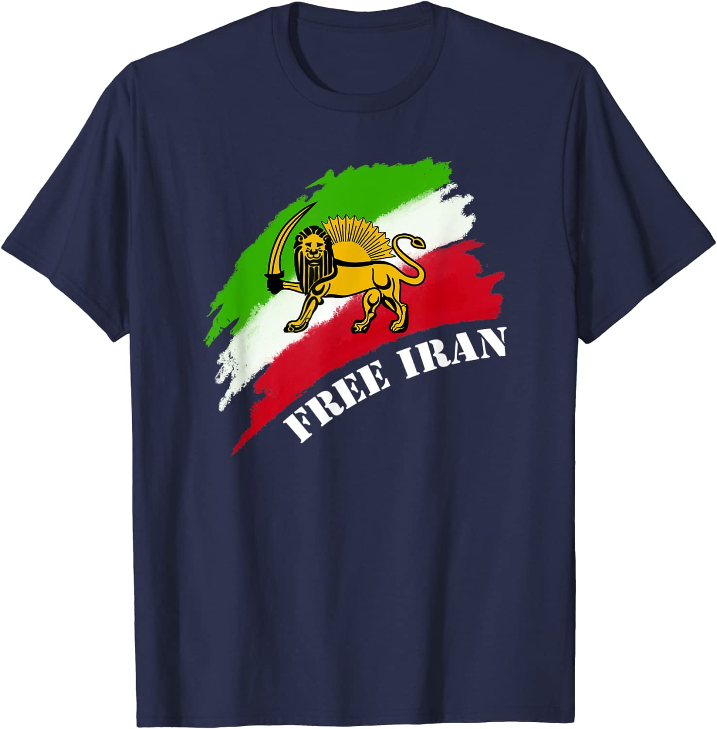 Free Iran flag with lion tshirt - Walmart.com