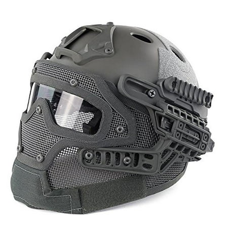 H World Shopping Tactical Protective Helmet Full Face Mask Googgles G4 ...