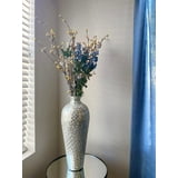 DecorShore - Large Decorative Metal Floor Vase with Glass Mosaic in ...