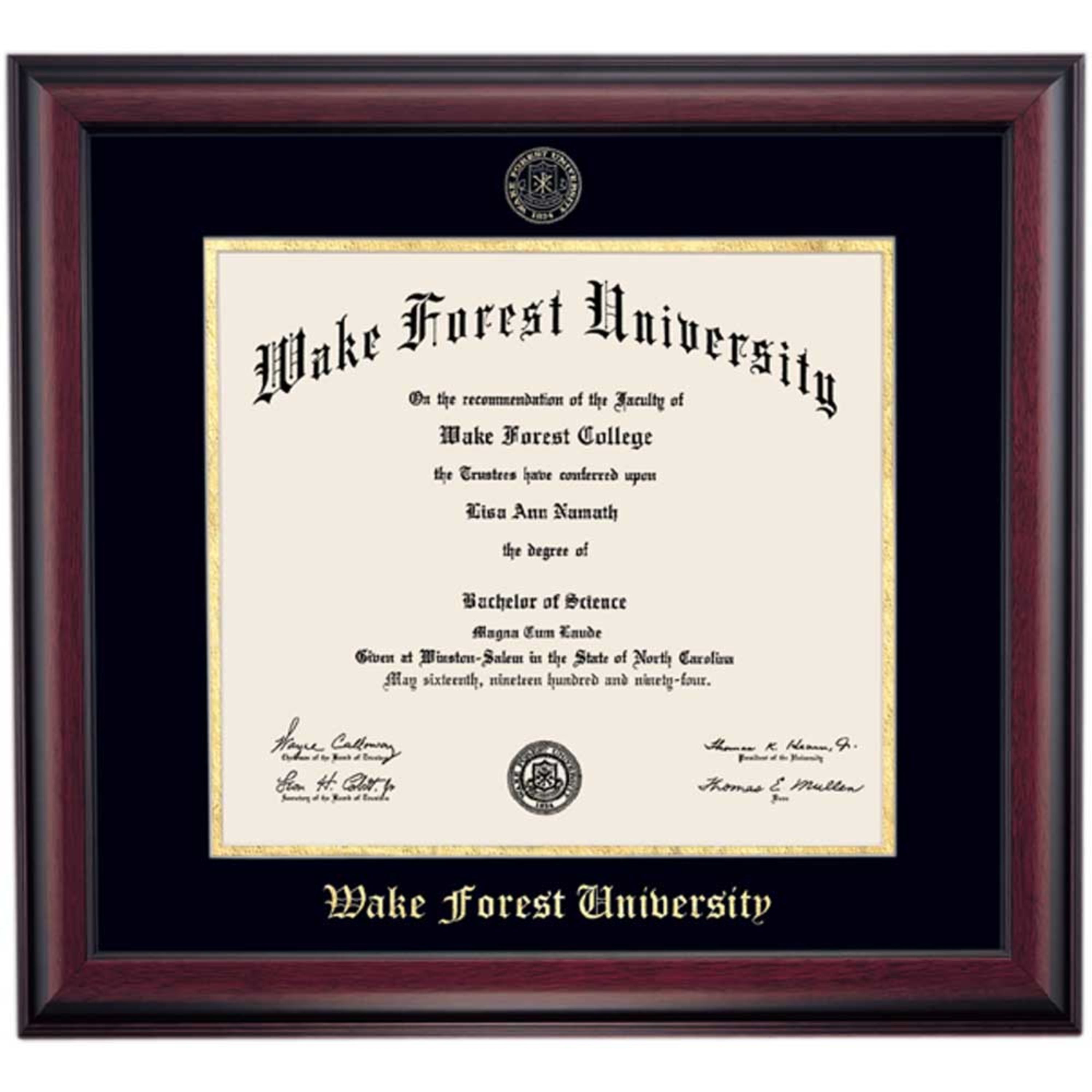 Liberty University Summa Cum Laude Diploma With X Portrait