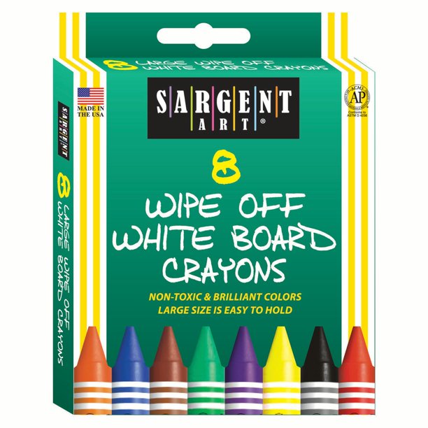 Sargent Art® White Board Crayons, Regular, 8 per pack, 12 packs ...