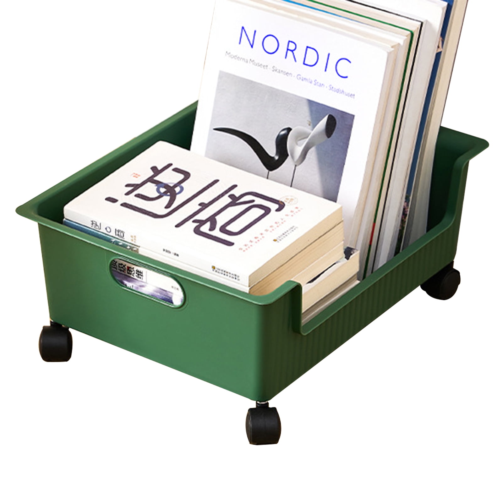 zioy Desktop Storage Box Large Opening Bottom Scroll Wheel Rotary ...