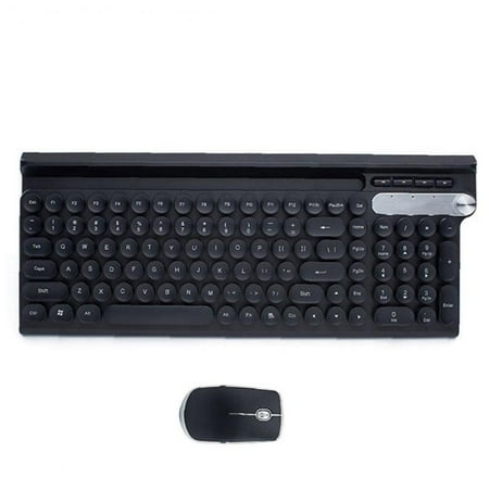 Wireless Gaming Keyboard Mouse Noise Reduction Computer Keypad Laptop Mice White Pink Long ...