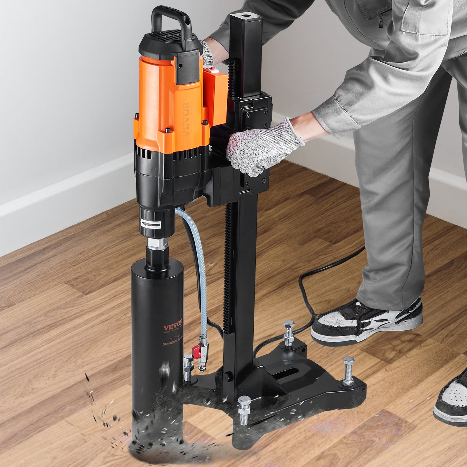 VEVOR Máquina Perforadora de Núcleo de Diamante 10 Pulgadas con Ruedas ...