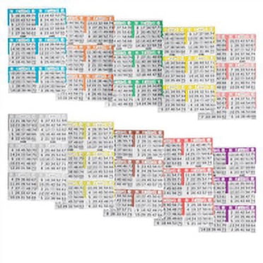 American Games Bingo Paper Game Cards - 6 cards - 7 sheets -100 books ...
