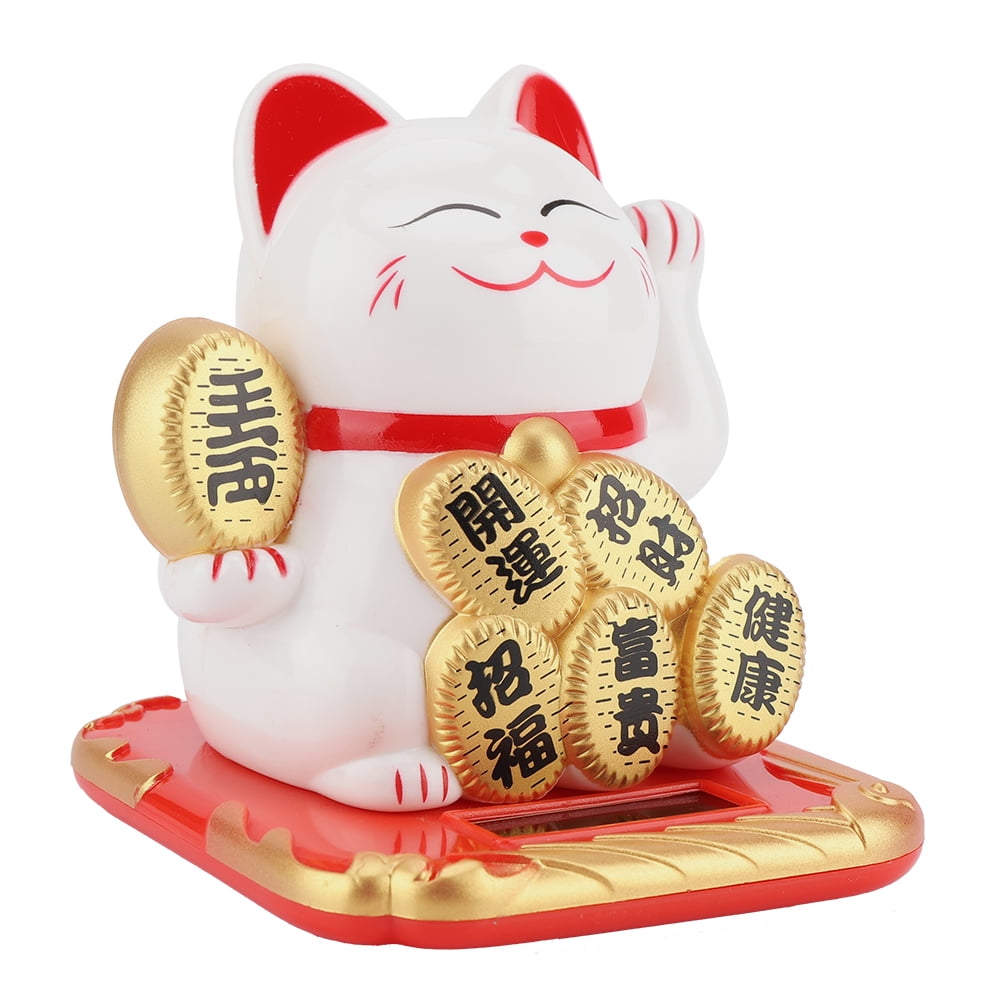 Click here for Ymiko White Lucky Cat Waving Arm solar Powered Ado... prices