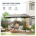 15 ft Patio Umbrella, Outsunny Double-Sided Outdoor Umbrella with Crank ...