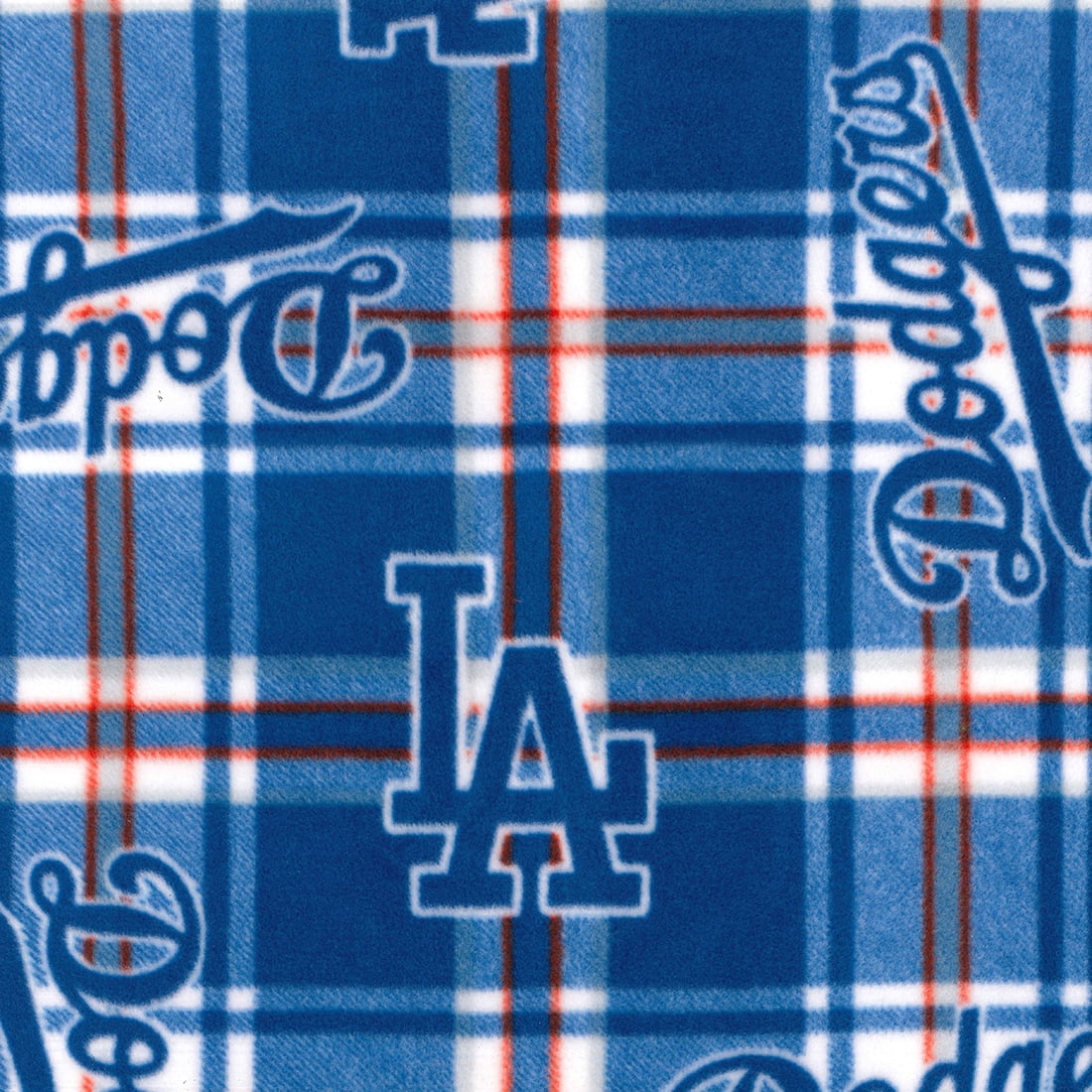 Los Angeles Dodgers 58" 100% Polyester Fleece Logo Sports Sewing ...