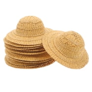 BERTDOMD 12pcs Mini Woven Top Hat Dolls Decorative Hats Miniature Hats ...