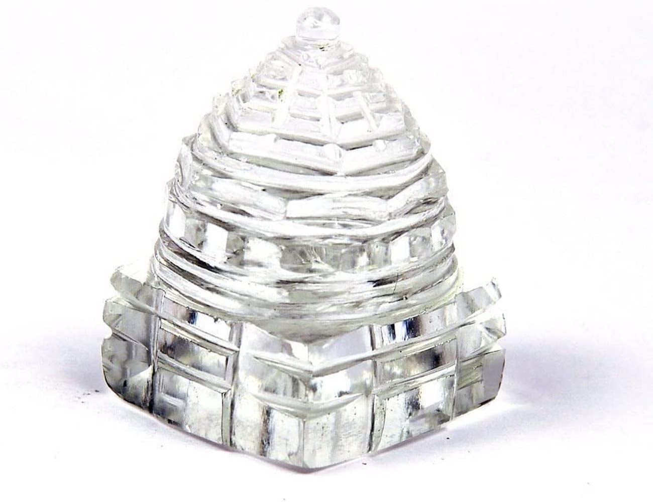 Petrichor Crystal Sphatik Shree Sumeru Yantra Pyramid Decoration Gifts ...