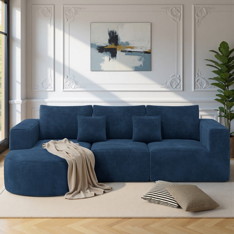 Hawsaiy 104" Modular Sectional Sofa with L-Shape Chaise,Cloud Sectional ...