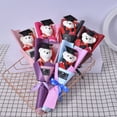 Graduation Bear Flower Bouquet Red Plush Stuffed Animal with Artificial ...