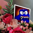 3drose, Monsters Monster Face 18 on Gradient, 6 Greeting Cards with ...
