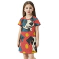 BZSMCE Short Sleeve dress Dress Casual Cotton Dresses-Dog Face Polka ...