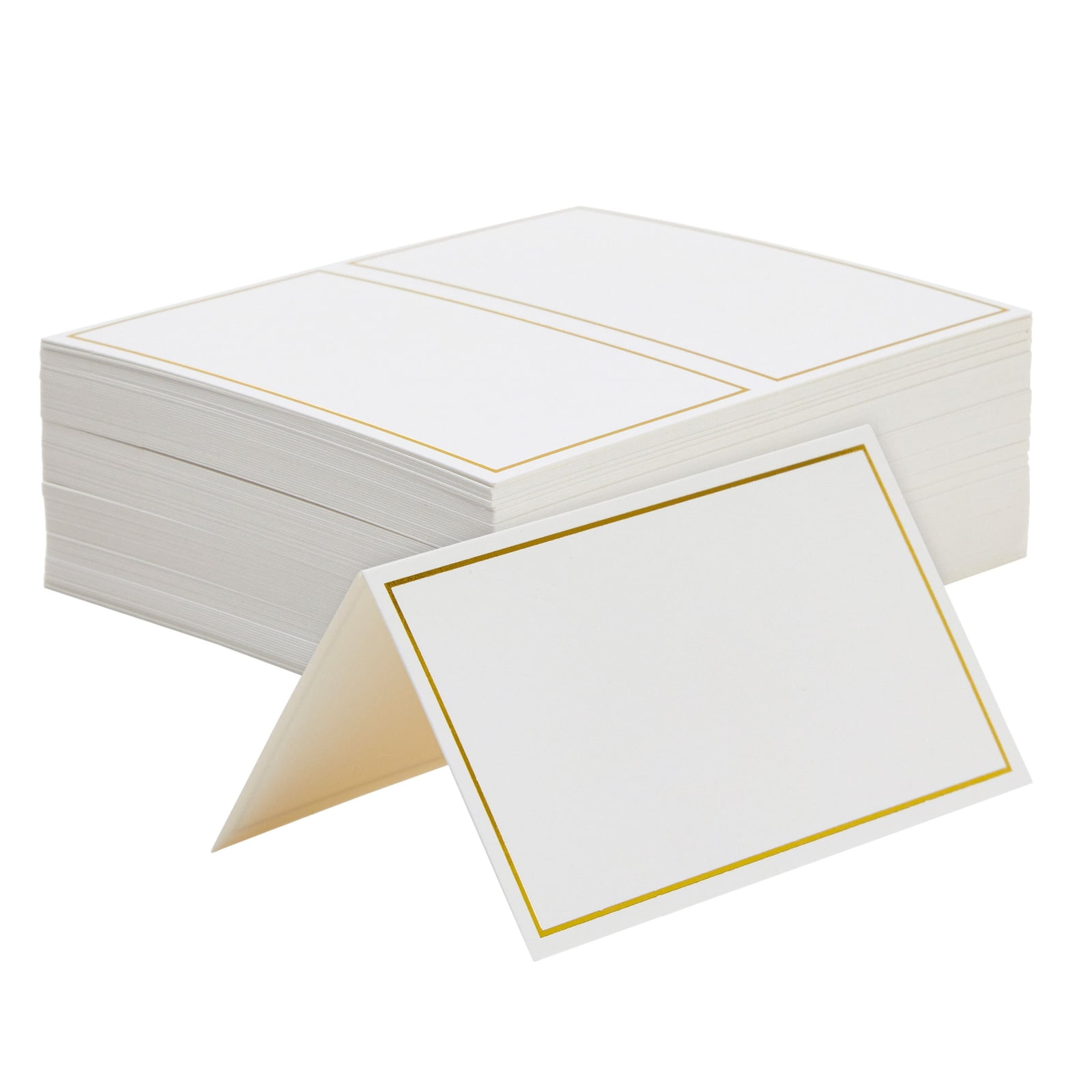 100 Pack White Placecards for Dining Table and Restaurants, 3.5 x 2 in ...