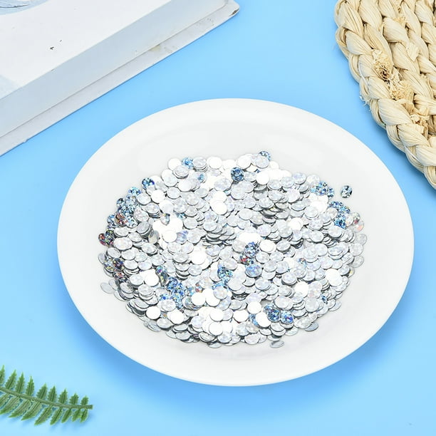 Bulk Sequins, PVC Material Sequins Sewing No Hole Circular Silver ...