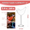 Bird Bam Glasses, 5.4 oz Stemmed Martini Glasses, Clear Crystal Bird ...