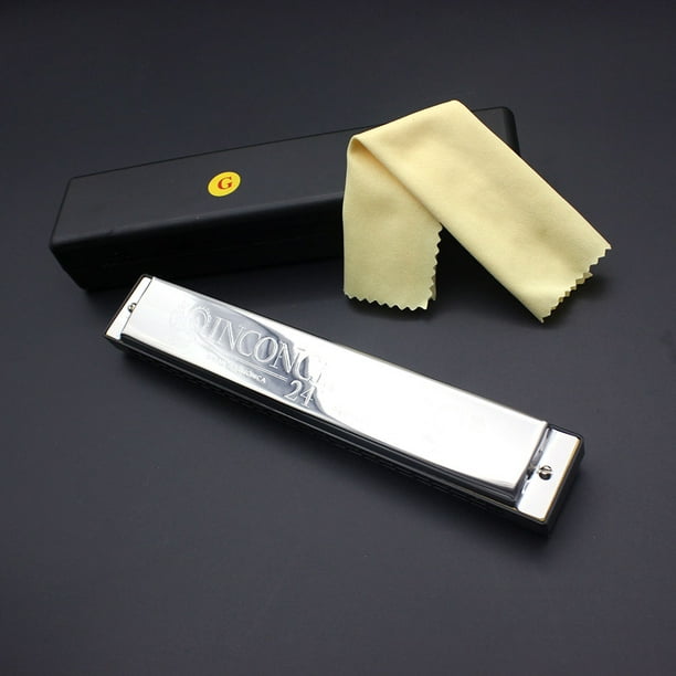 Swan Tremolo Harmonica Mouth Organ Key of G 24 Double Holes with 48 ...