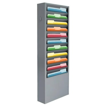 Metal Hanging File Folder Holder Organizer, Wall Rack for Office and ...