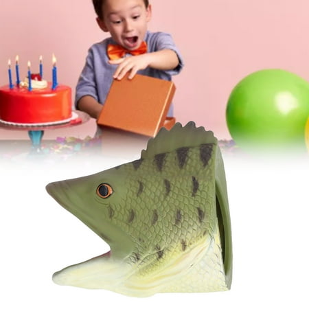 Spptty Bass Toy,Soft Fish Hand Puppet High Simulation Bass Head Hand ...