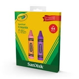 Sandisk Crayola 64GB USB-C Flash Drive, 2PK Mango Tango and Vivid ...