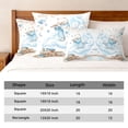Blue Cartoon Cat Lumbar Pillow Covers 12 x 20 Inch Pillow Covers Set of ...
