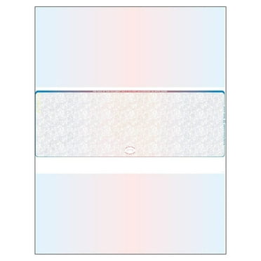3000 Blue- Linen Laser Check Stock, (Check at Middle) Blank Laser ...