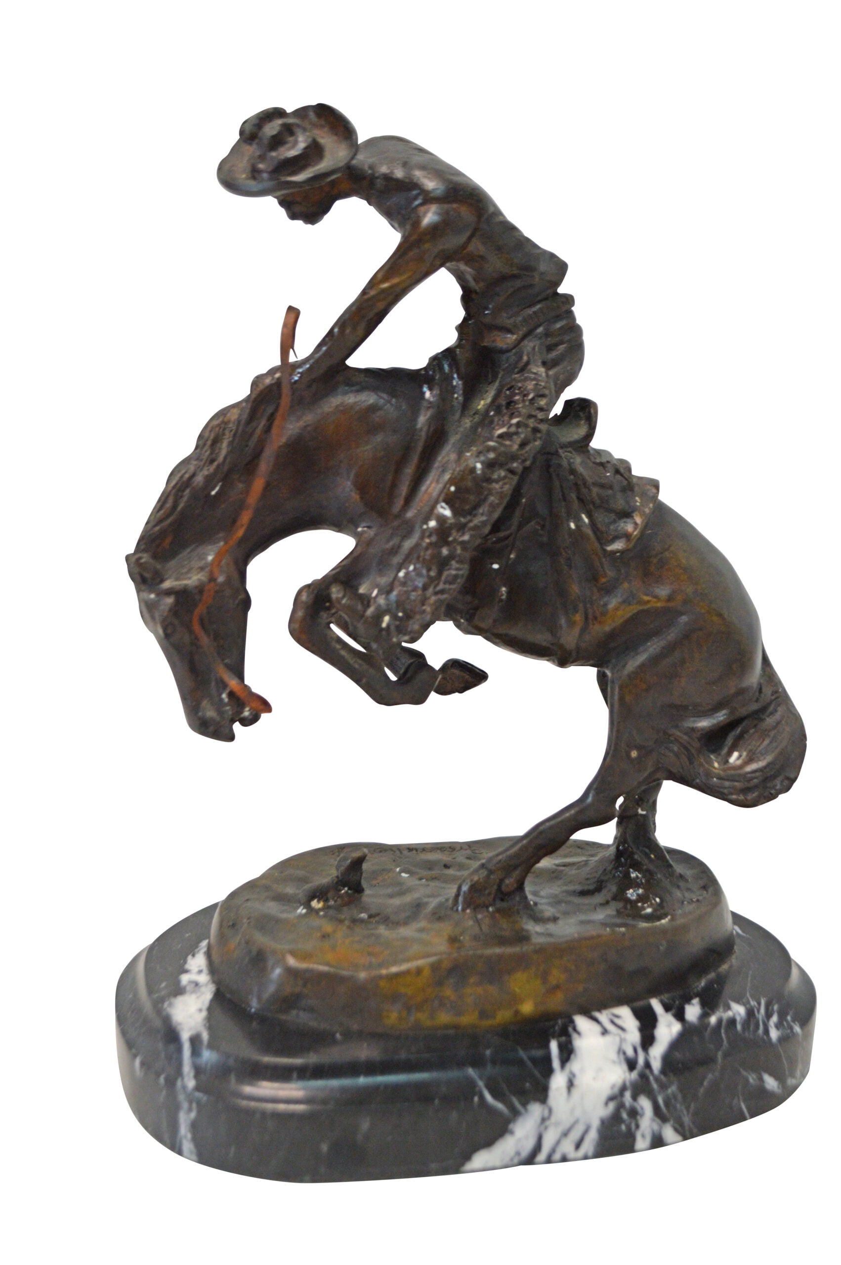 Rattlesnake, a Frederic Remington Replica Bronze Statue - Size 9" x 6 ...