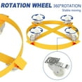 55 Gallon Drum Dolly, Heavy Duty Trash Can Dolly with 4 Caster Wheels ...