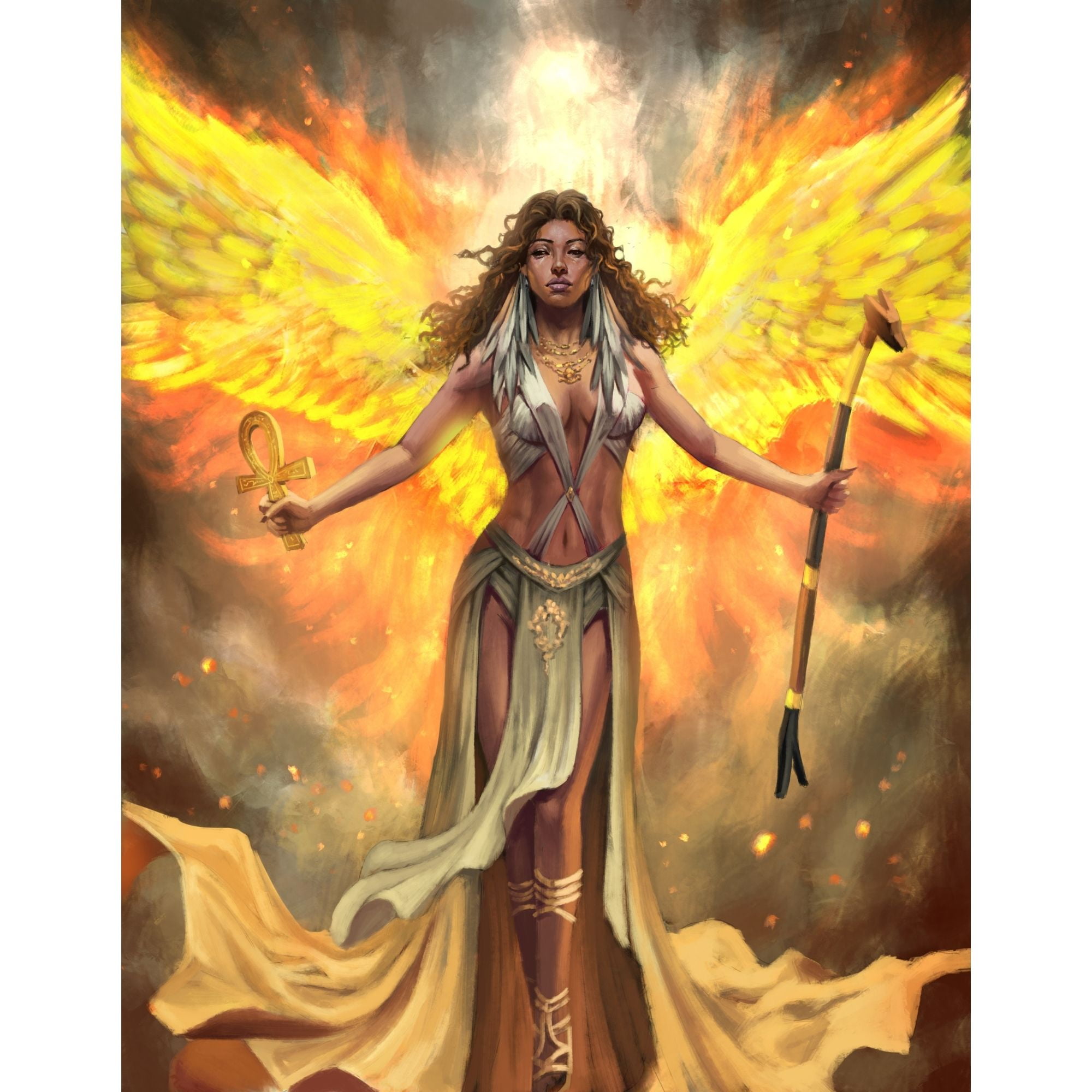 Goddess Maat Art Poster, Egyptian Mythology Art (8 x 10) - Walmart.com