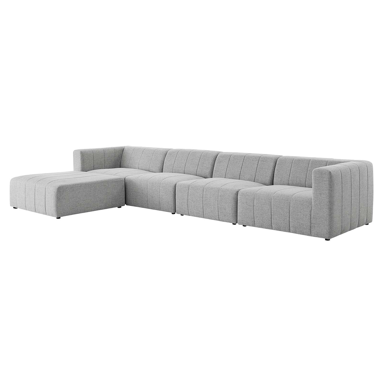 Sectional Sofa Set, Fabric, Light Grey Gray, Modern Contemporary Urban ...