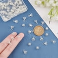 80Pcs Flower Rack Plating Brass Filigree Bead Cap Pendant Bails 7-Petal ...