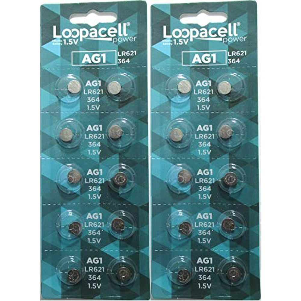 LOOPACELL AG1 LR621 364 Alkaline Watch Batteries X 20 - Walmart.com ...