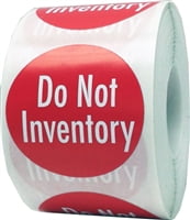 Red with White "Do Not Inventory" Stickers | 1.5" Inches Round | 500 ...