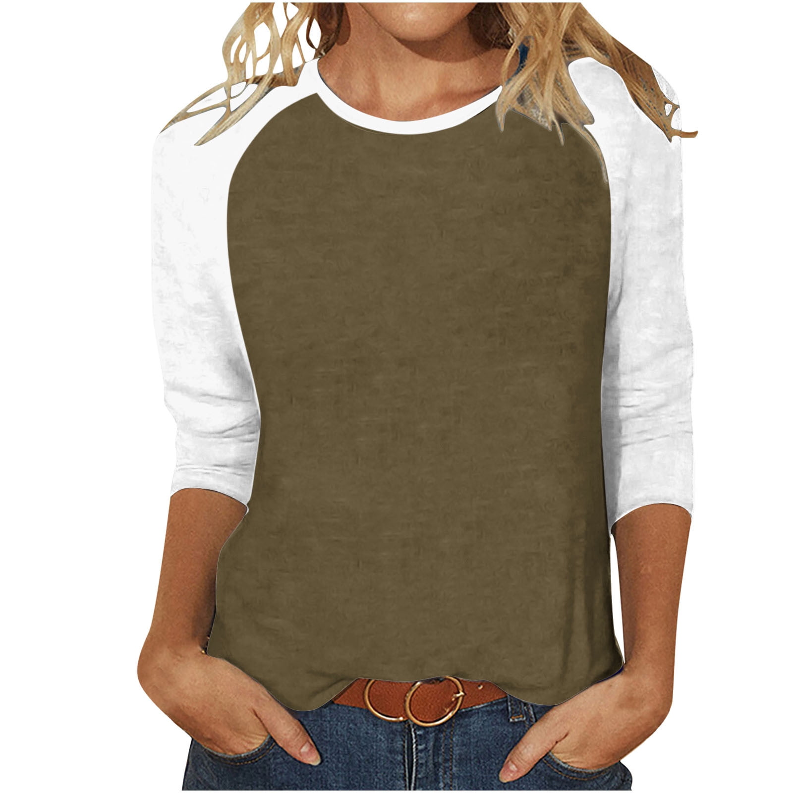 Click here for Fnfyfh Raglan Shirts For Women Dressy 3/4 Sleeve B... prices