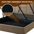 King Size Upholstered Platform Bed Frame with Lift up Storage, Velvet ...