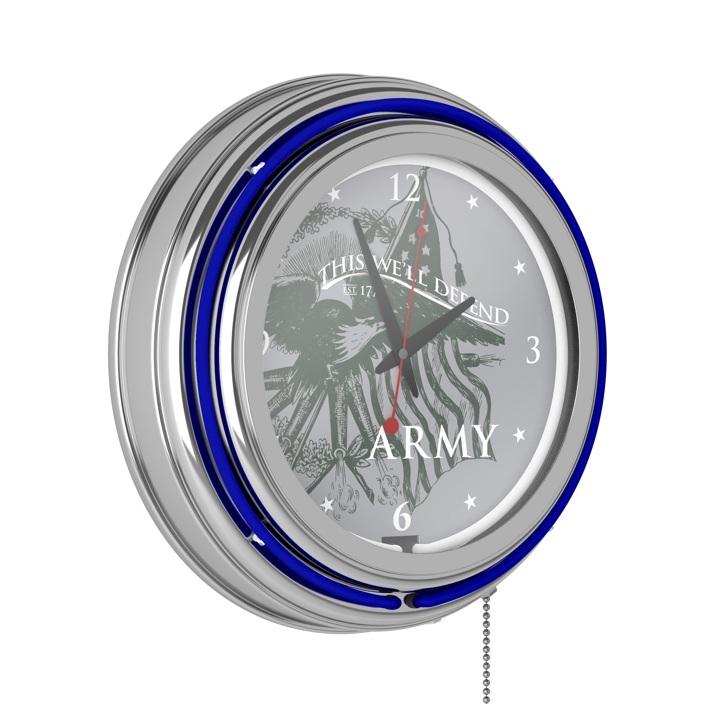 U.S. Army This We'll Defend Neon Clock, 14" Diameter - Walmart.com