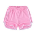 3-Pack Little Girls Swim Trunks Solid Color Casual Beach Shorts Kids ...