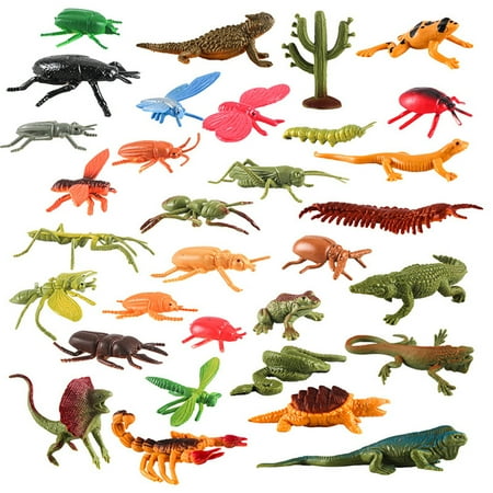 Volkmi 1 Set of Plastic Simulation Mini Insect Model Set of 20 Insects ...