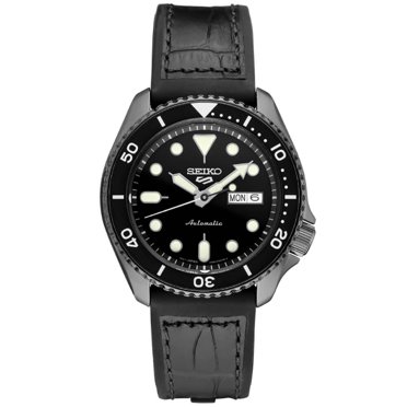 Seiko Men's Automatic Sport Black Silicone Mesh Strap Watch 42.5mm ...
