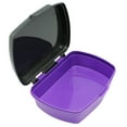 Monster High Kids Lunch Container - Black and Purple Snap Lock Sandwich ...