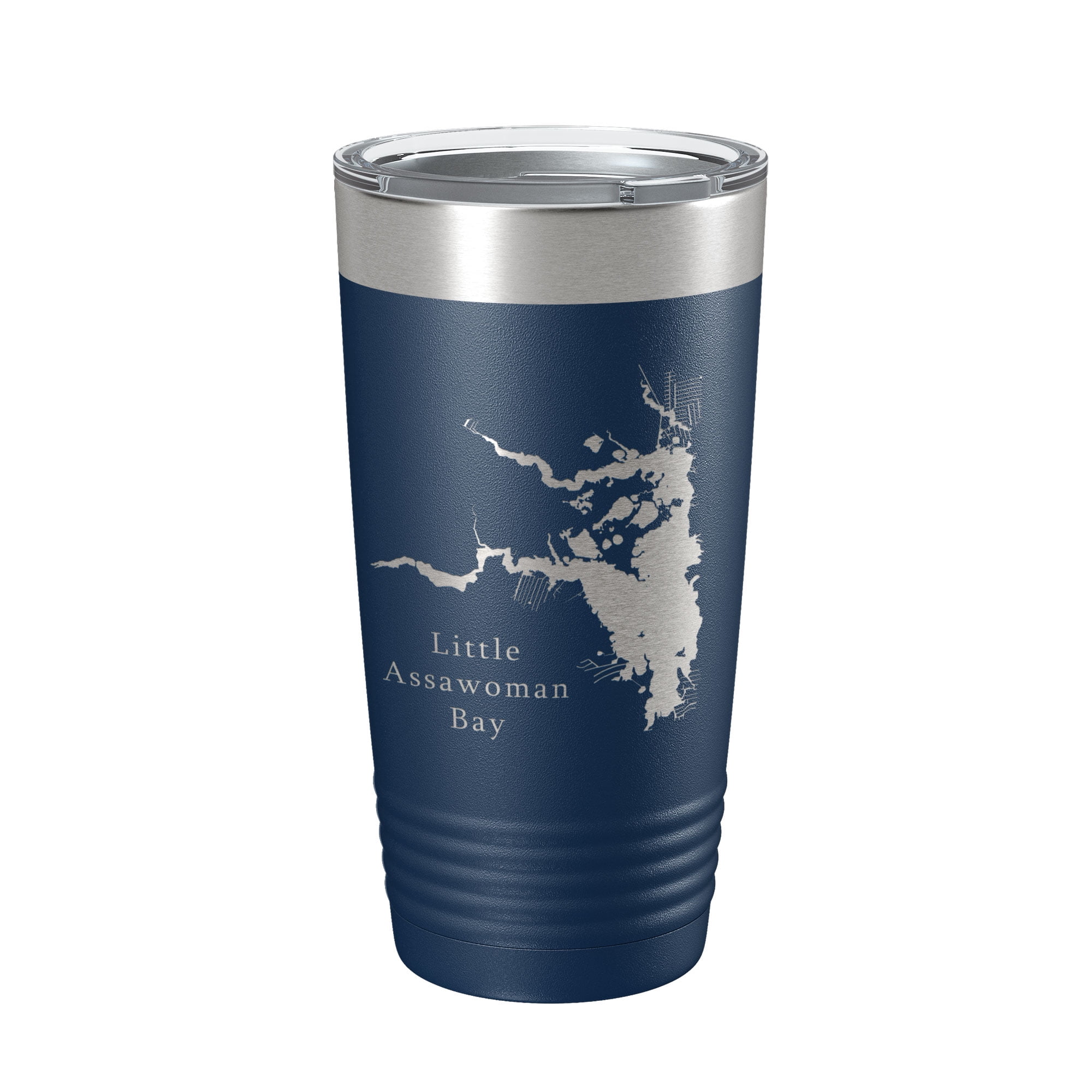 Little Assawoman Bay Tumbler Lake Map Travel Mug Insulated Laser ...